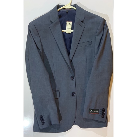 Express | Suits & Blazers | Express Dusty Blue Suit Jacket | Poshmark